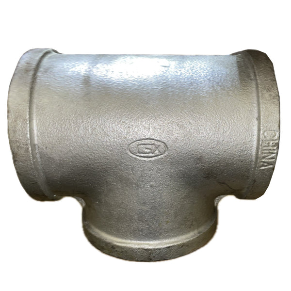 6" Galvanized Straight Tee (NPT Thread) | Galvanized Fittings