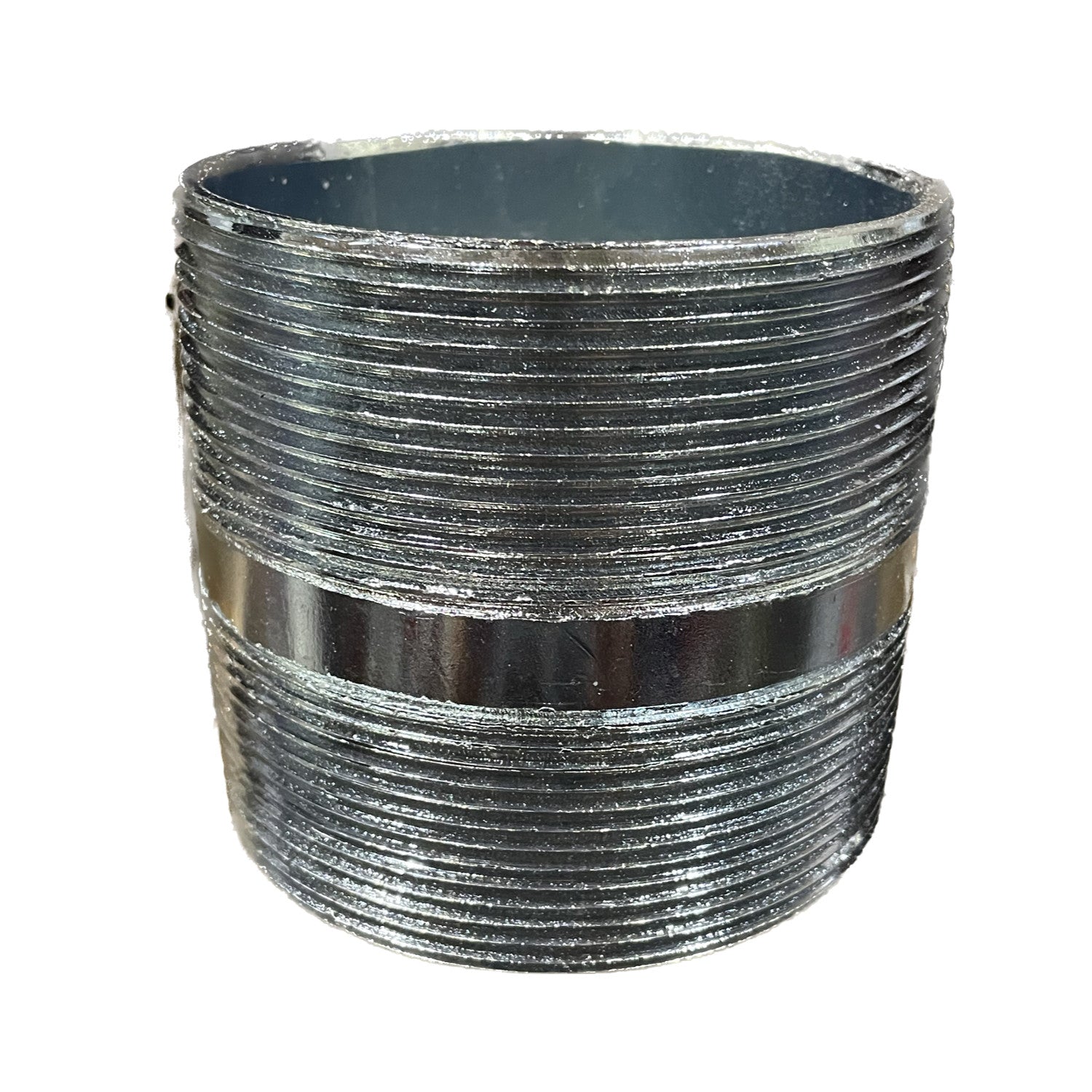 BMI 4 Inch x 4 Inch Galvanized Pipe Close Nipple | PRM