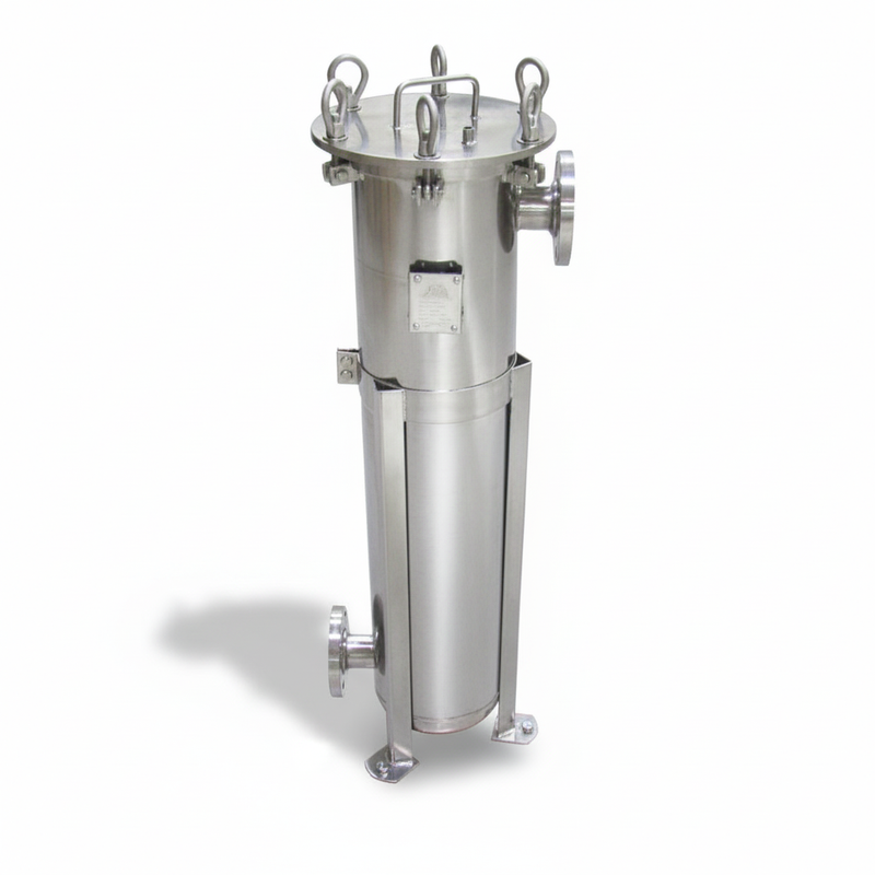 #2 Stainless Steel Bag Filter Housing, 2" Flange In/Side Out