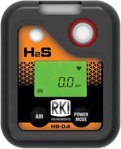 RKI Instruments HS-O4 Single Gas Monitor, Hydrogen Sulfide 0-200 ppm