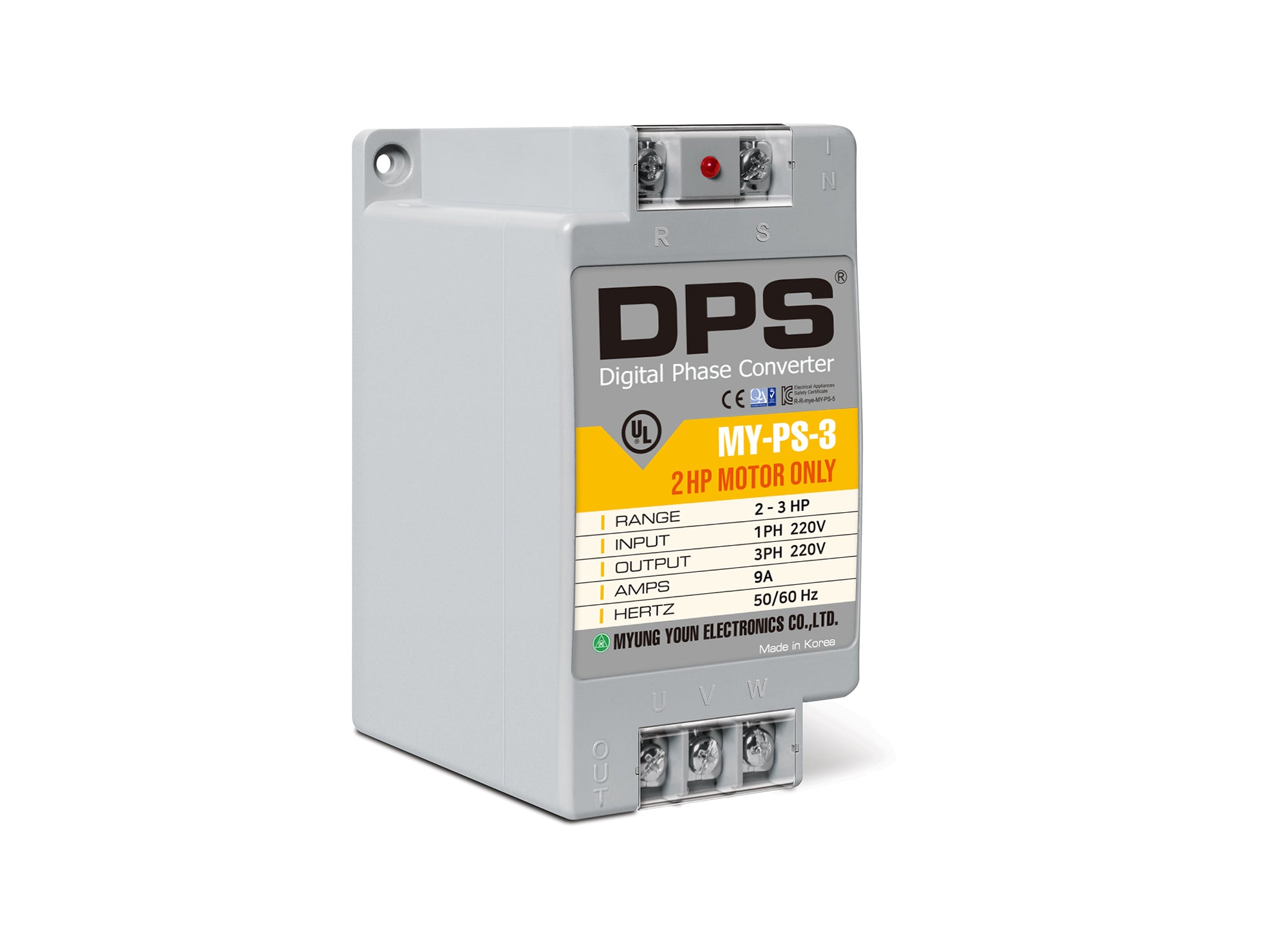 Single to Three Phase Converter for 2 HP Motor | UL Listed