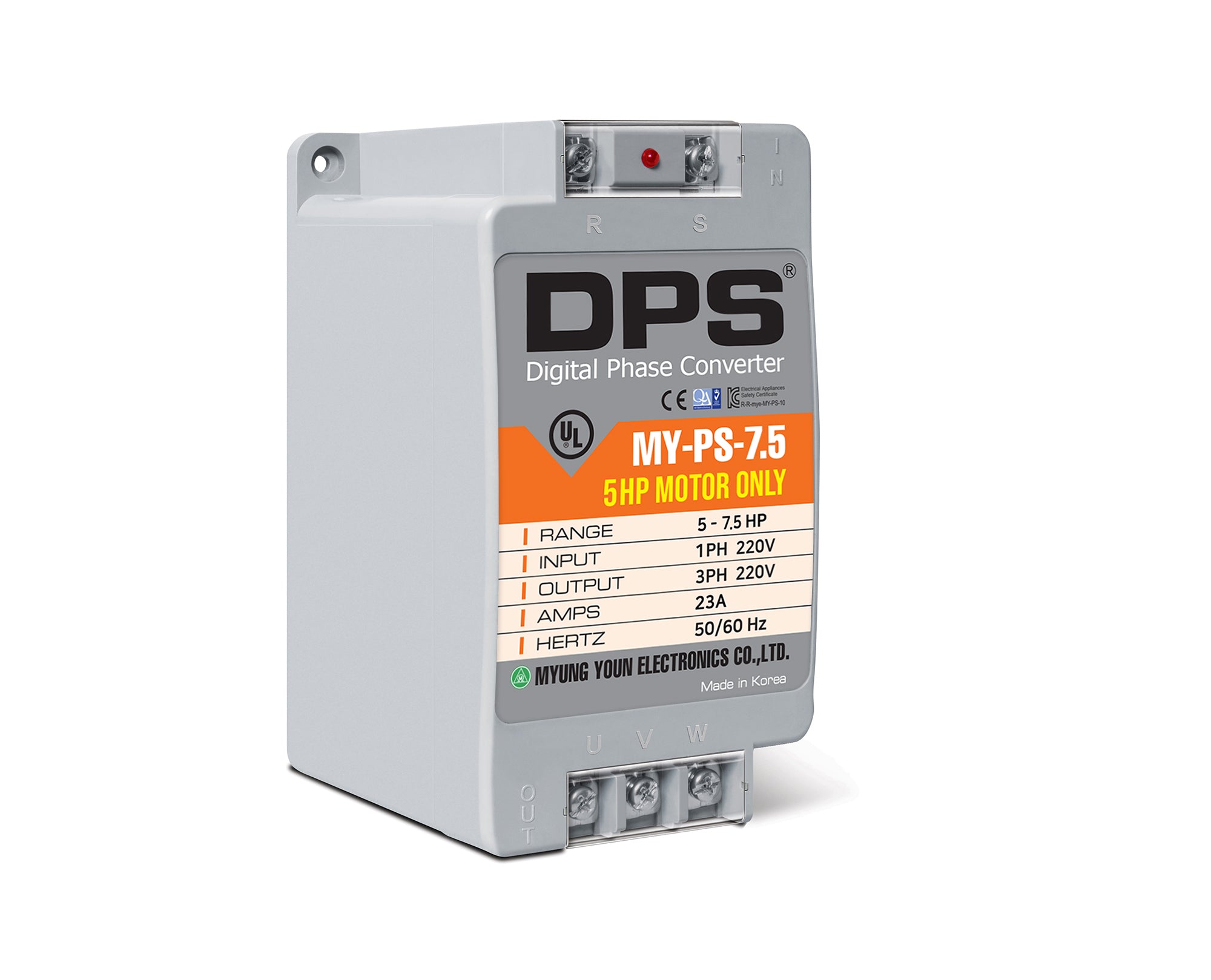 Single to Three Phase Converter for 5 HP Motor | UL Listed