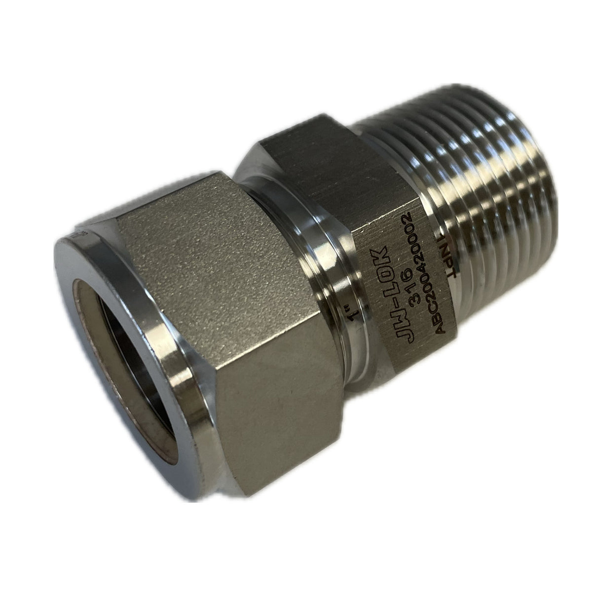 1" Tube X 1" MNPT Compression Fitting - 316 Stainless Steel
