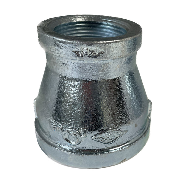 1-1/2" X 1" Galvanized Bell Reducing Coupling NPT Thread | PRM