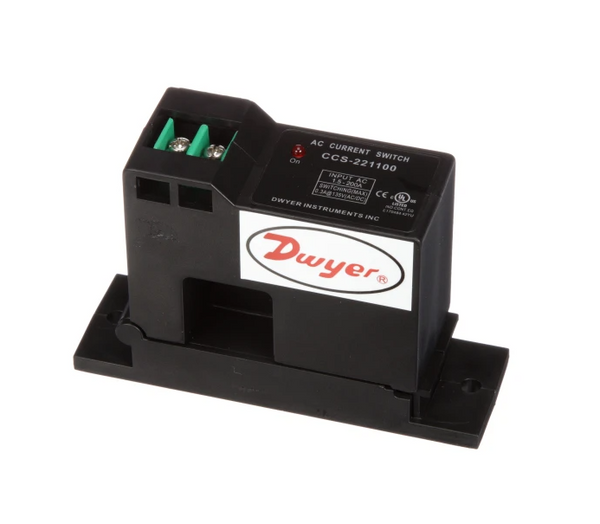 Dwyer CCS-221100 Current Switch, Split Core, Fixed, N/O, Red LED, Min