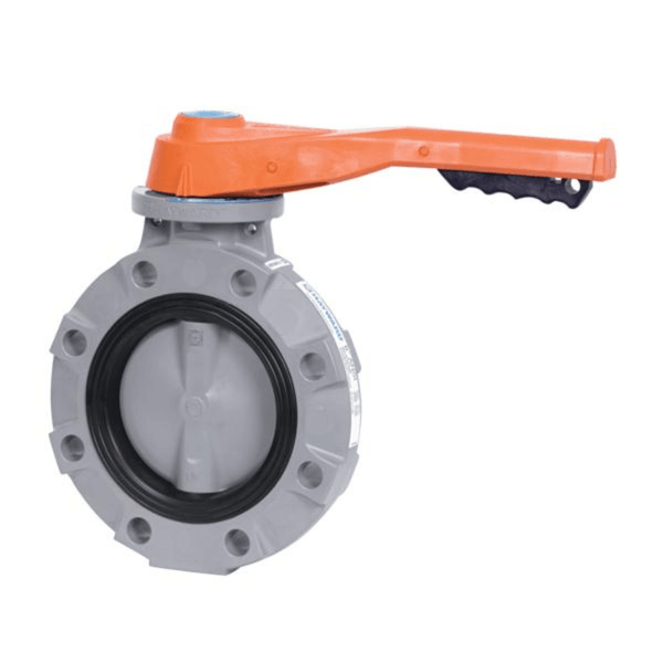Hayward 3 Inch BYV Series CPVC Lugged Butterfly Valve, Lever, Viton Se