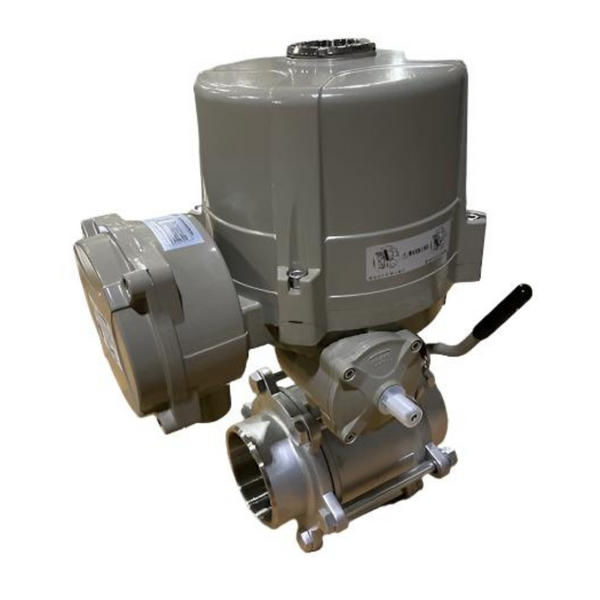 Electric Actuator SS Ball Valve, 4 Inch, Threaded, PTFE Seat, XP