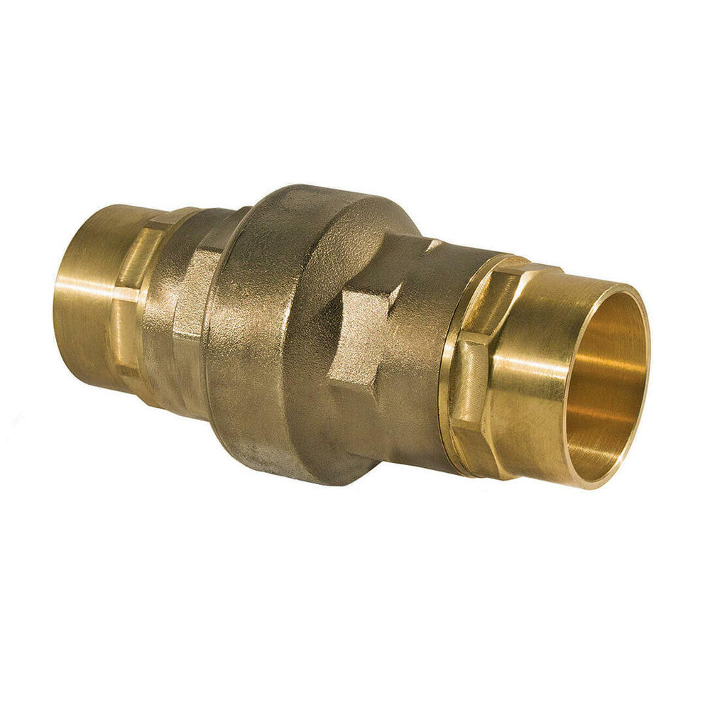 Bonomi 100712LF Spring Loaded Lead Free Inline Brass Check Valve, Swea
