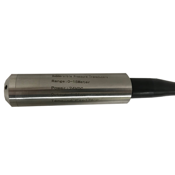 Submersible Pressure Transducer 316 SS, 24 VDC, 4~20 mA