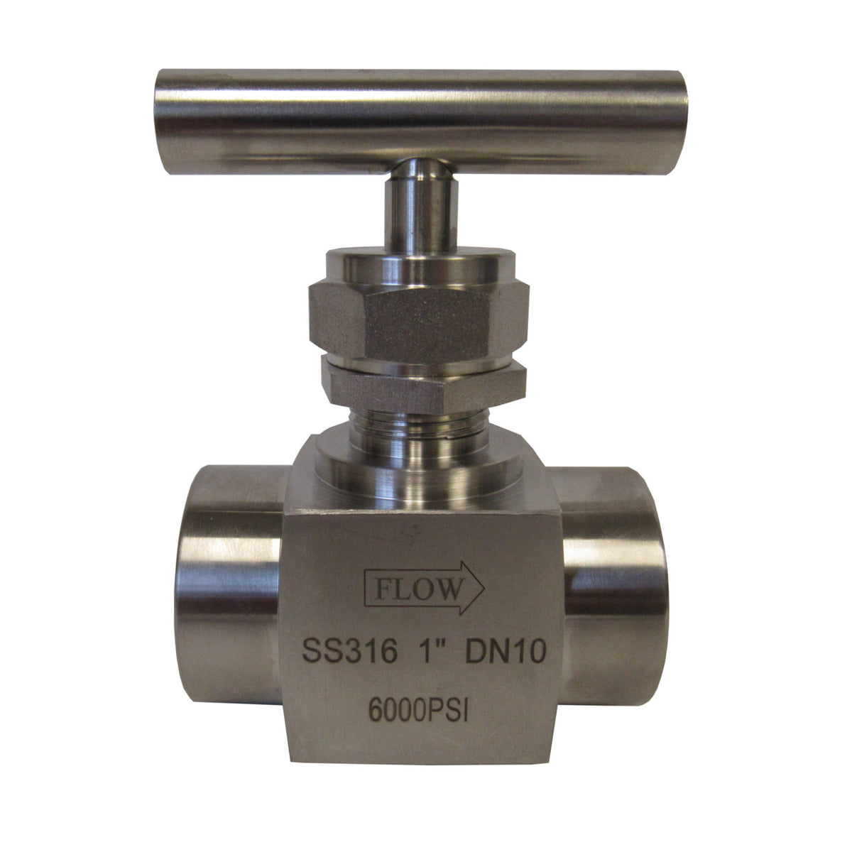 1 Inch Needle Valve, 304 Stainless Steel (Female NPT)
