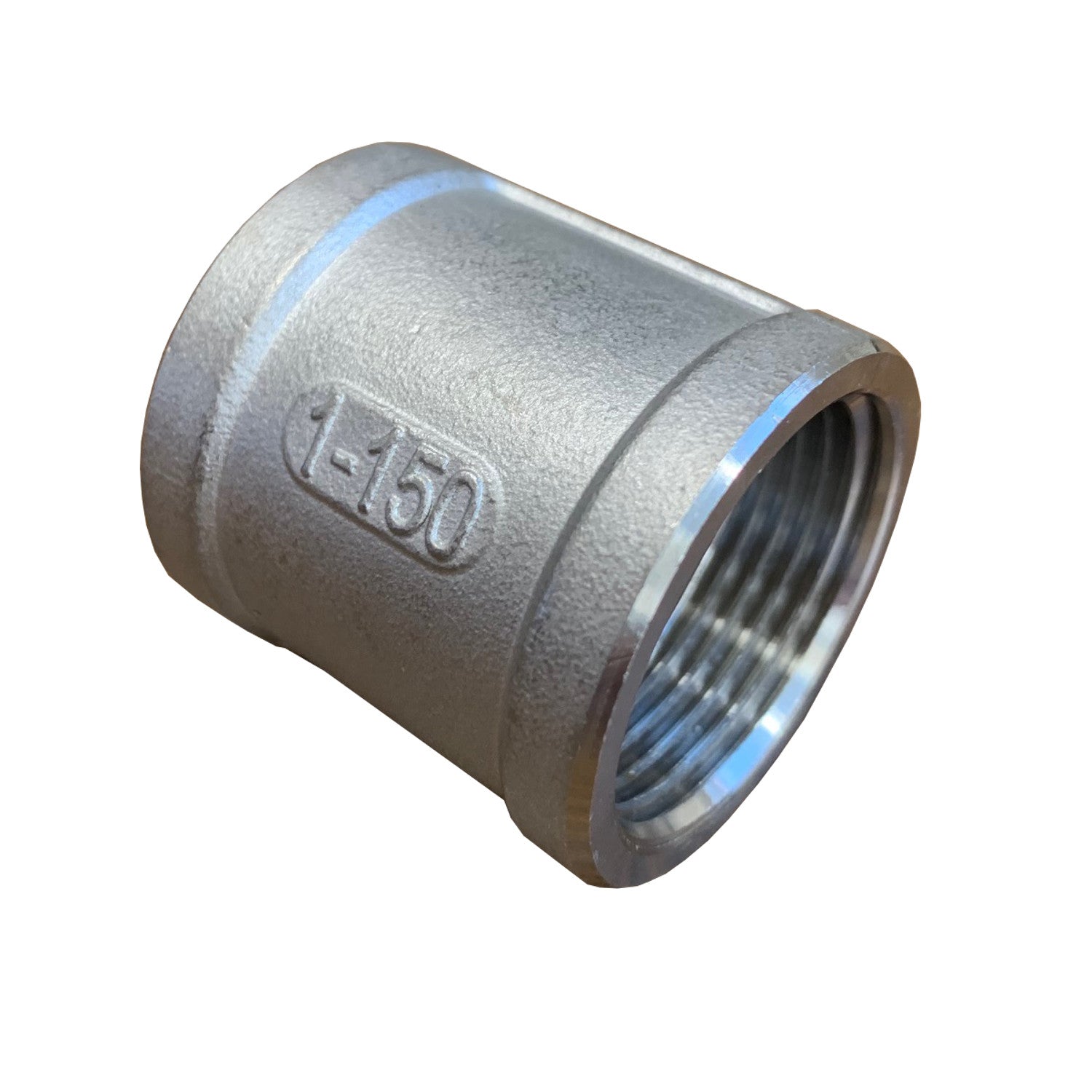 1" 304 Stainless Steel Straight Coupling, Class 150 - NPT