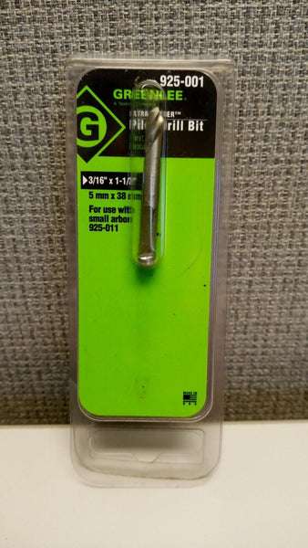 Greenlee Pilot Drill Bit 3/16x1-1/2