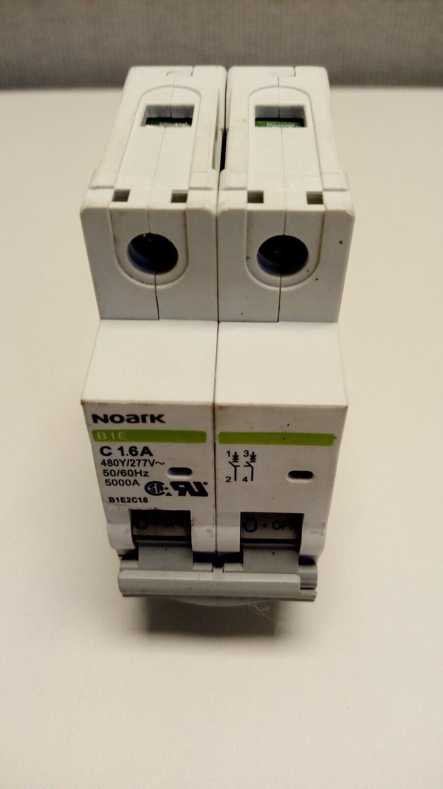 Noark C1.6A Miniature Circuit Breaker, 2 pole- New Old Stock