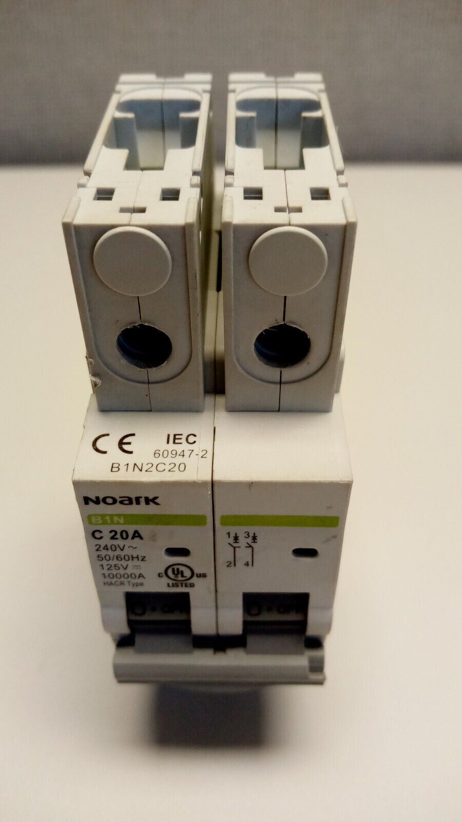 Noark C20A 2 pole breaker- New Old Stock
