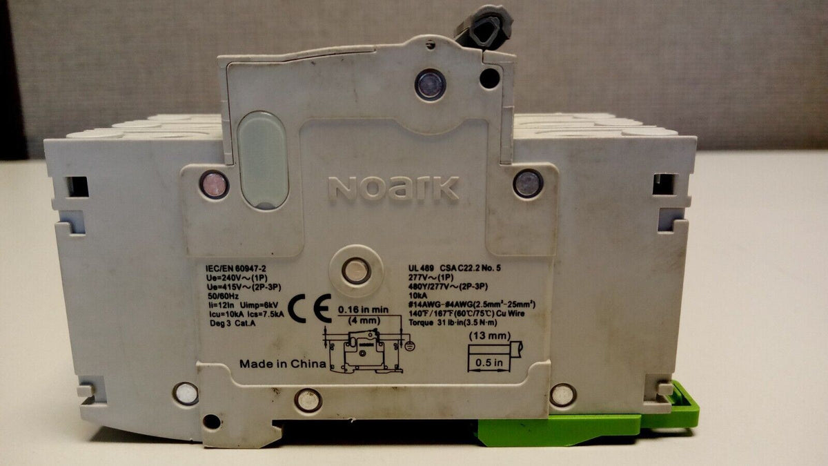 NoArk D20A miniature breaker, 3 pole- New Old Stock