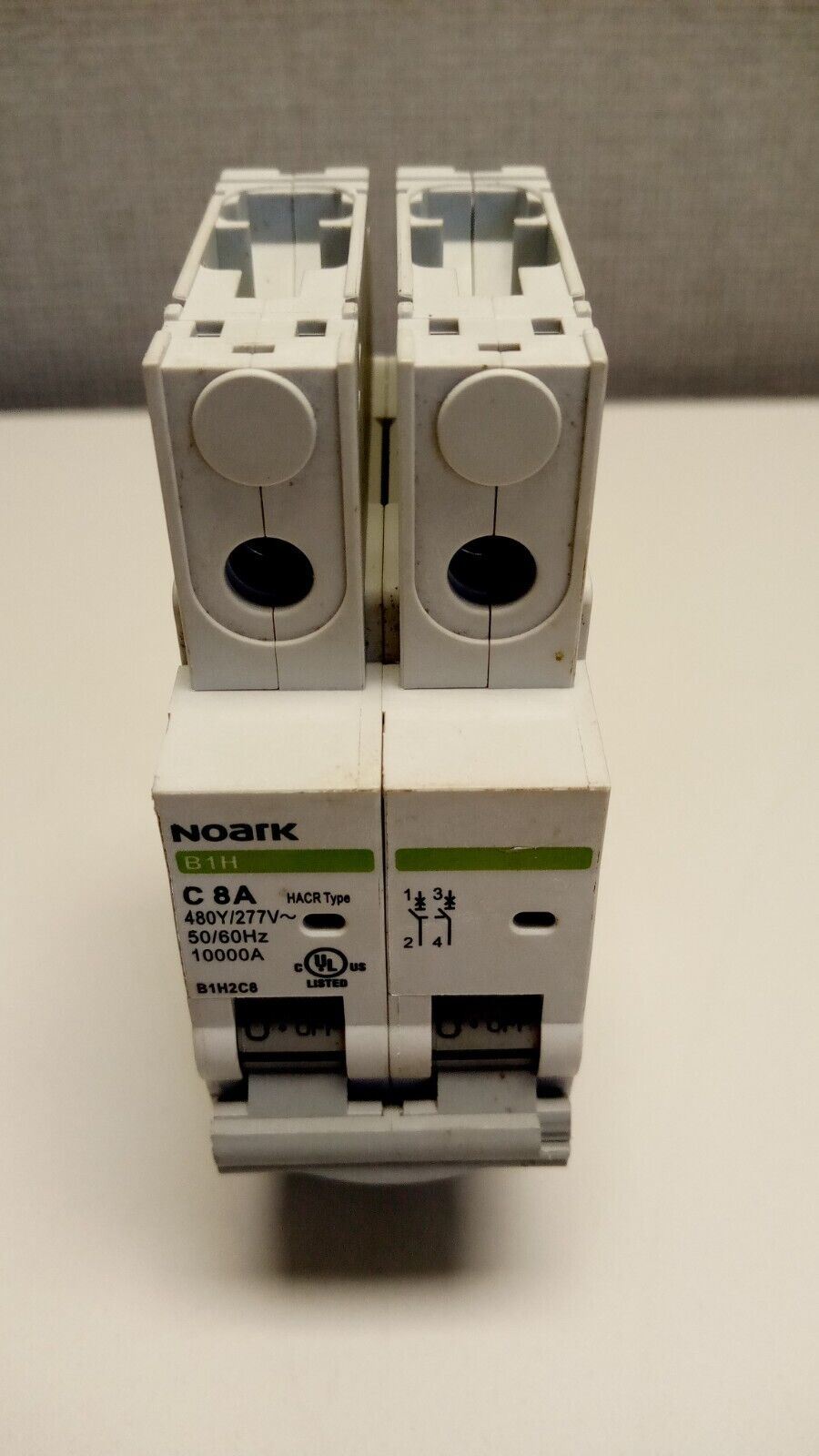 Noark C8A miniature circuit breaker, 2 pole- New Old Stock