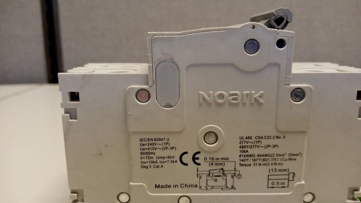 Noark C8A miniature circuit breaker, 2 pole- New Old Stock