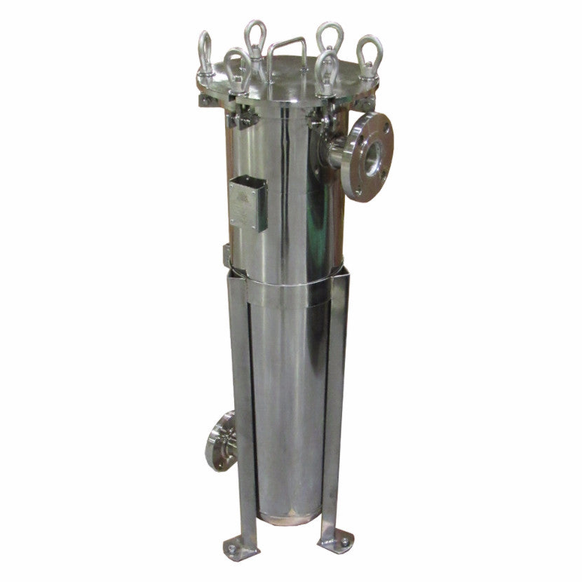 #2 Stainless Steel Bag Filter Housing, 2" Flange In/Side Out