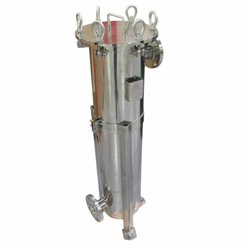 #2 Stainless Steel Bag Filter Housing, 2" Flange In/Side Out