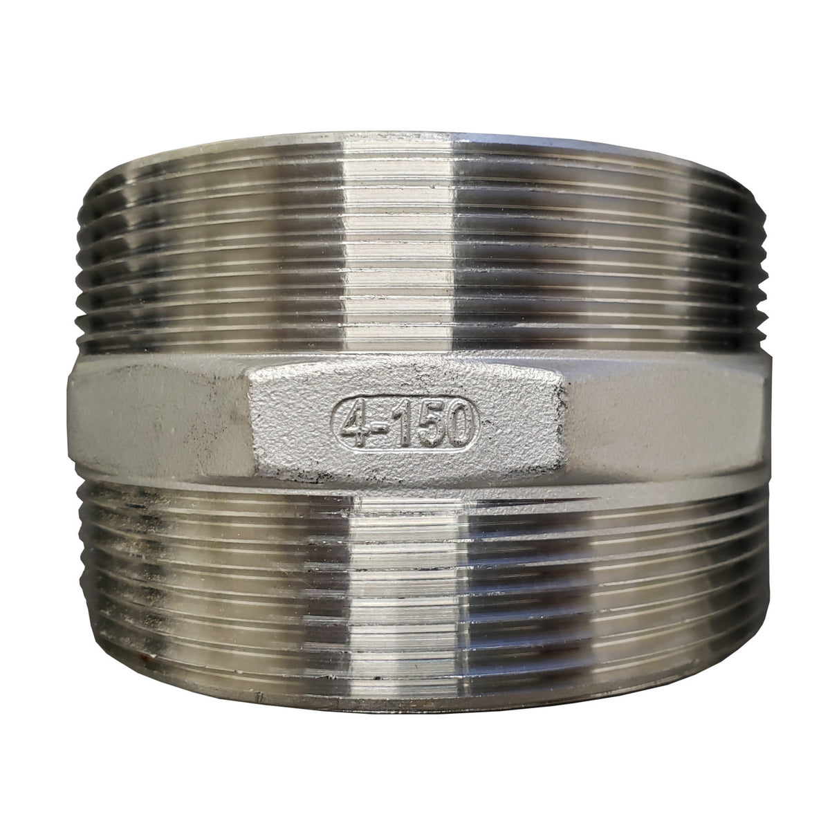 4 Inch 304 Stainless Steel Hex Nipple (NPT Threaded Fittings)