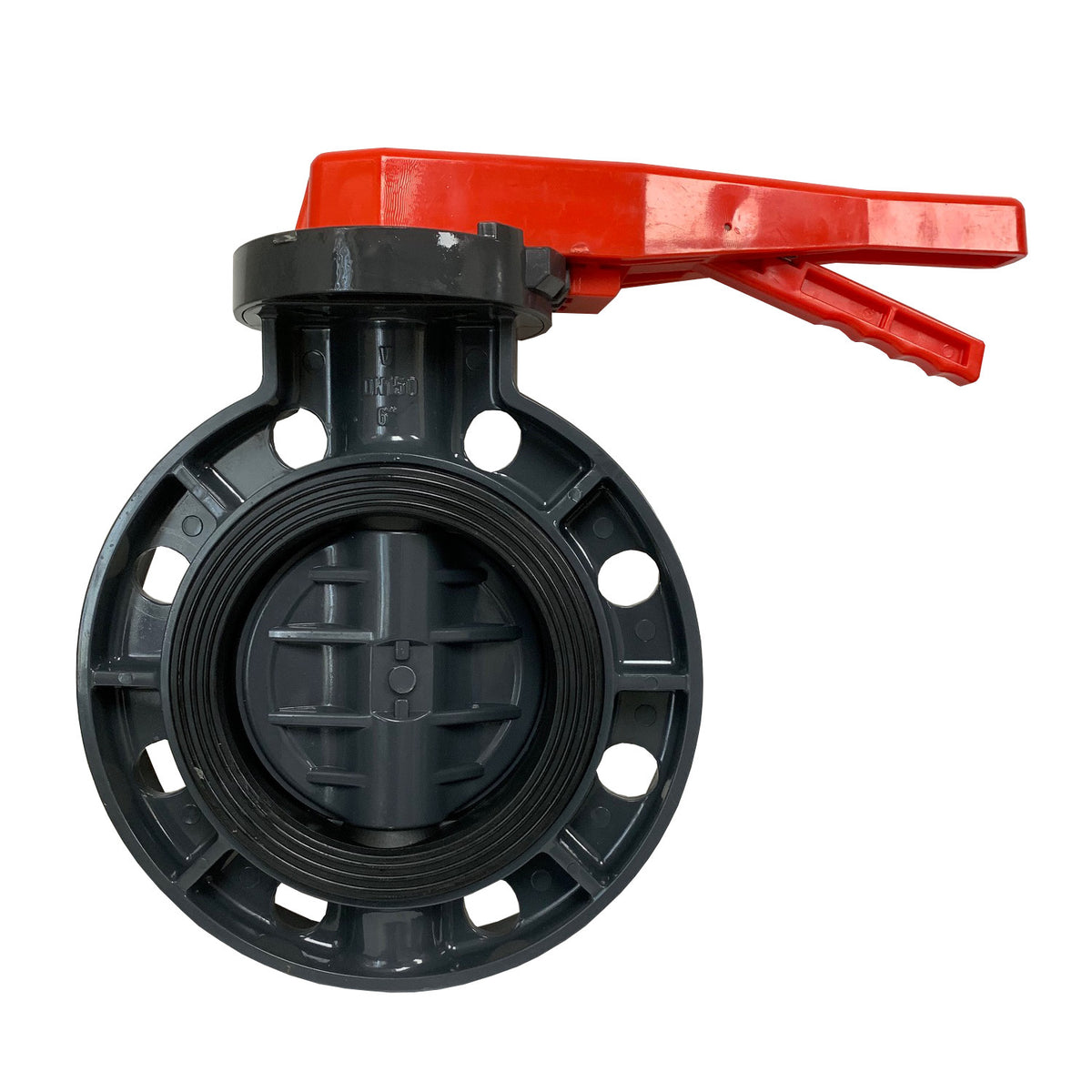 6" Schedule 80 PVC Butterfly Valve (Lever Handle)