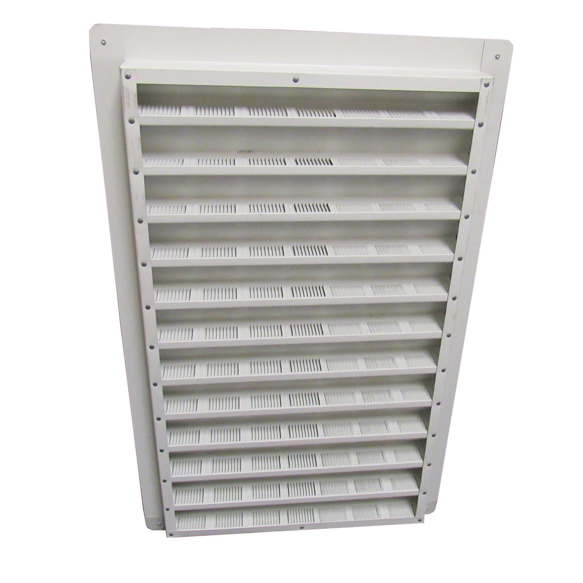 Air Vent, 14 Inch X 24 Inch White Aluminum Rectangle Gable Vent