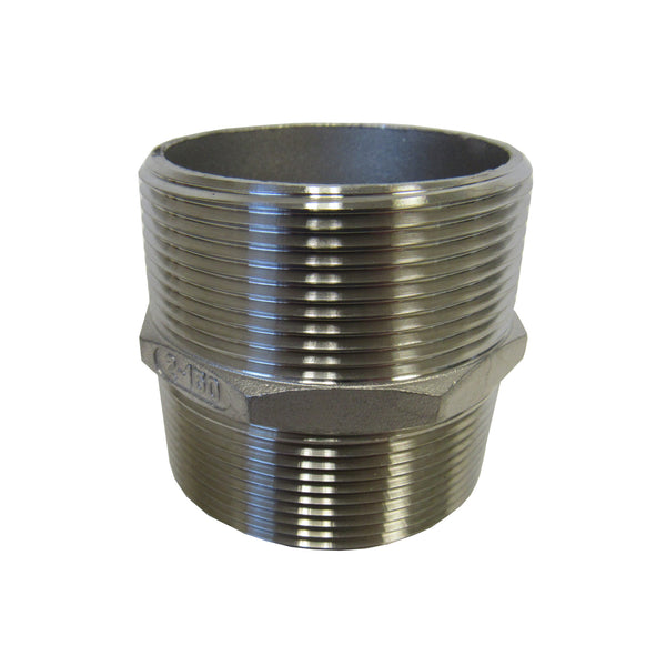 2 Inch 304 Stainless Steel Hex Nipple (NPT Threaded Fittings)