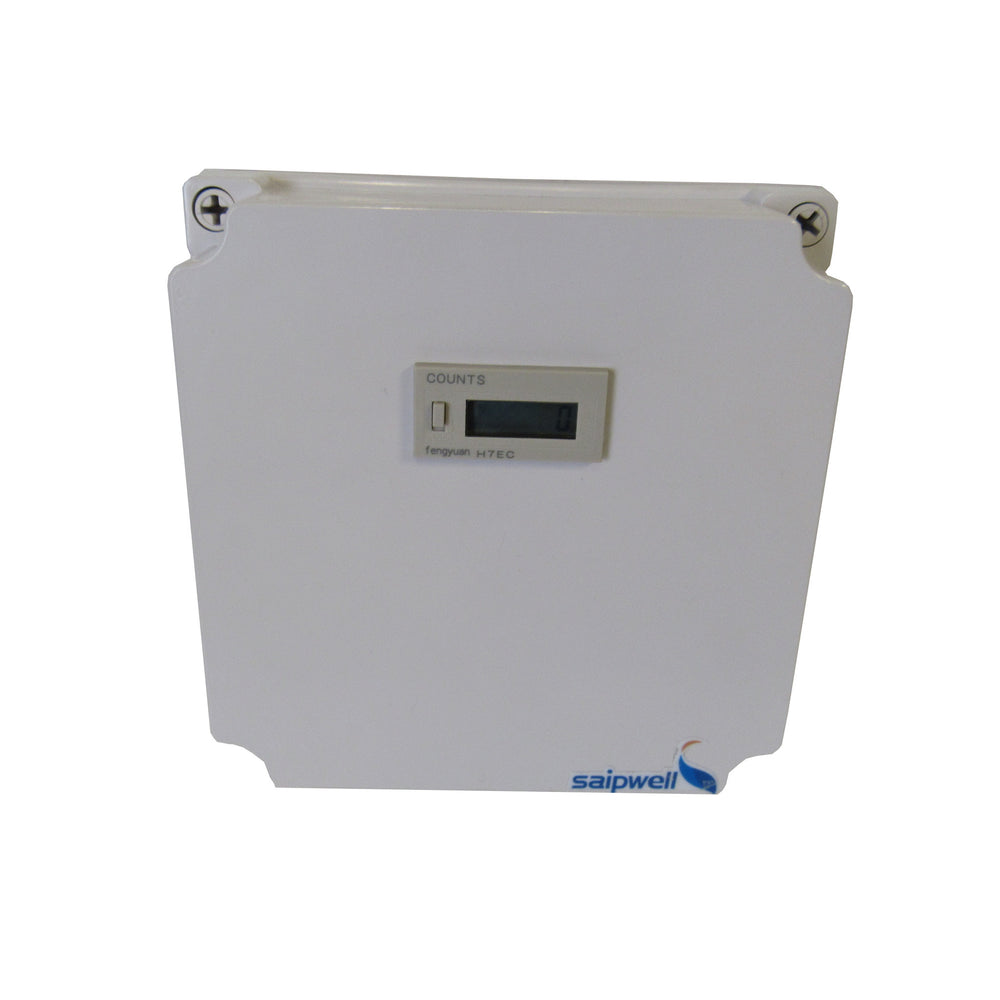 Saipwell 6" x 6" x 4" PVC Junction Box w/ Digital Meter Installed