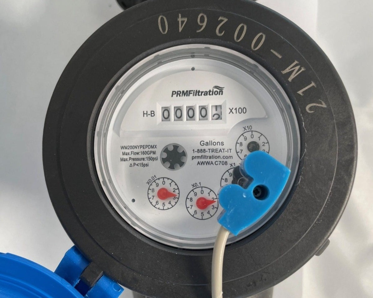 2" Totalizing Nylon Water Meter w/ Pulse Output, EPDM Seals