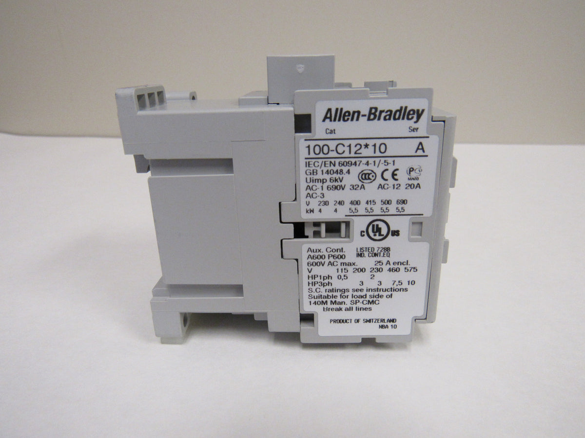 100-C12J10 Allen-Bradley IEC Contactor, 12 Amp, 24VAC Coil