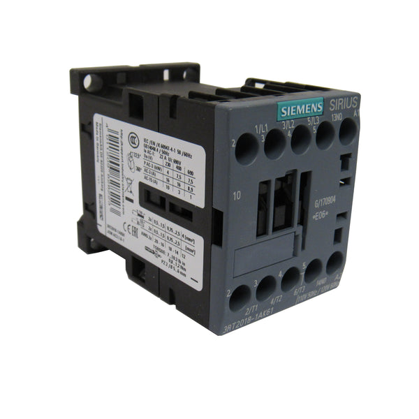 Siemens SIRIUS 3RT2018-1AK61 Contactor 16A, 3-POLE, 120V