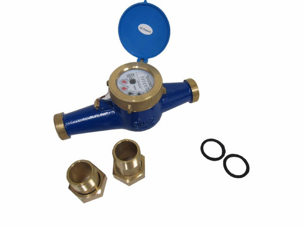 1" Multi-Jet Brass Totalizing Water Meter | PRM Water Meters