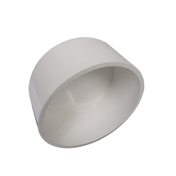4" Sch 40 PVC End Cap Socket Connection (Single & Bulk)