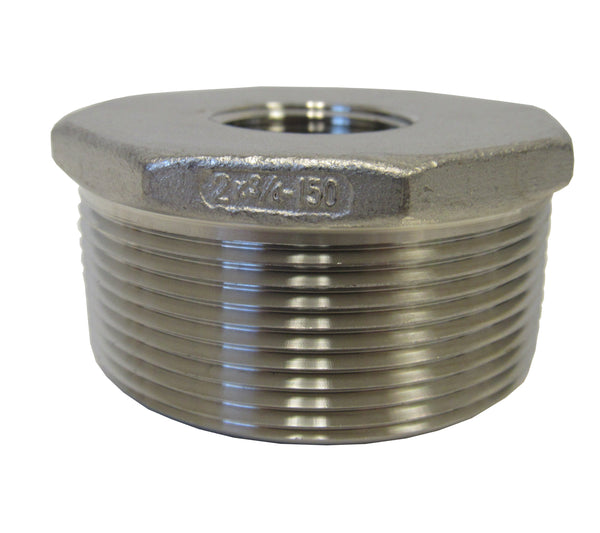 2" X 3/4" Stainless Steel Reducing Bushing, 304 Stainless Steel