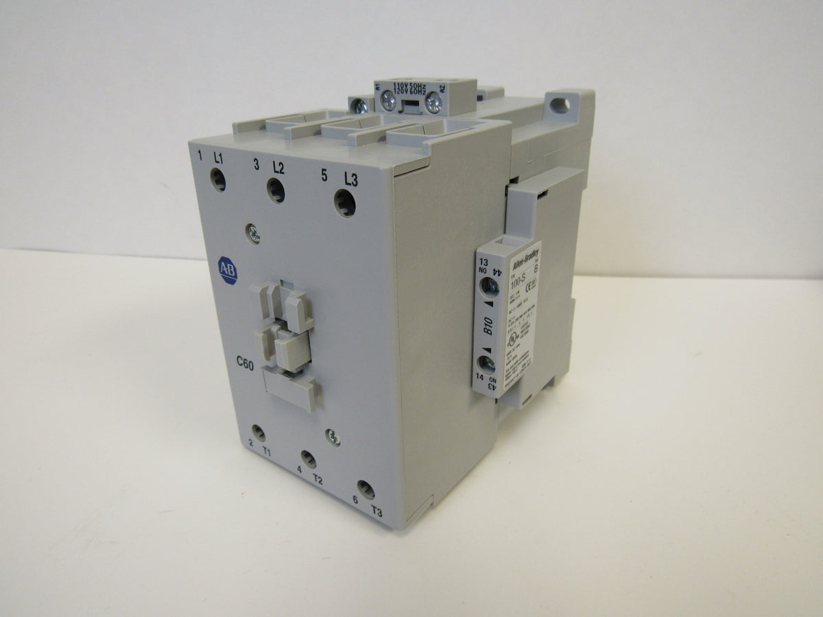 100-C60D10 Allen-Bradley IEC Contactor, 60 Amp, 120VAC Coil