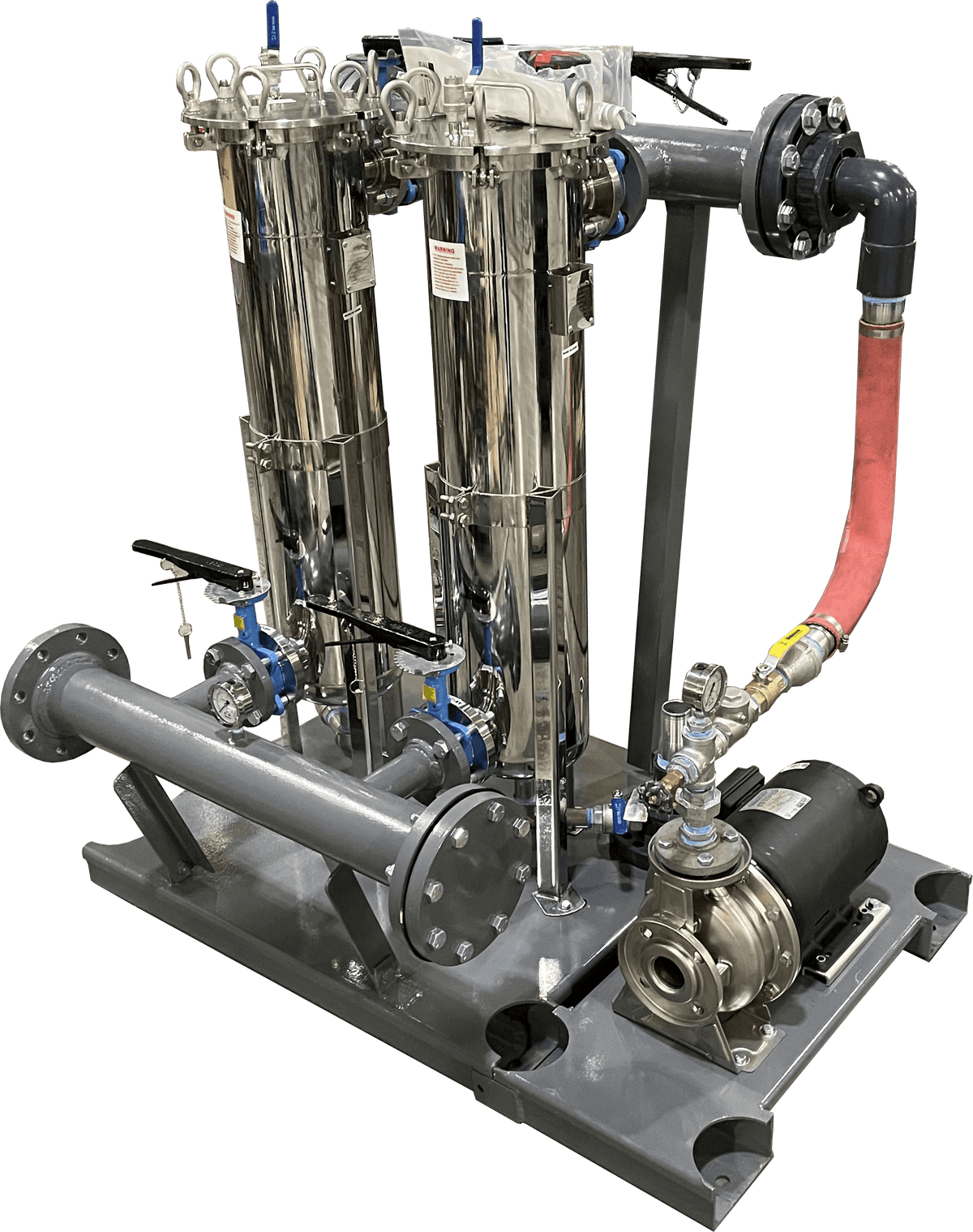 Pump Skid for Dual Bag Filter Filtration Skid System | PRM