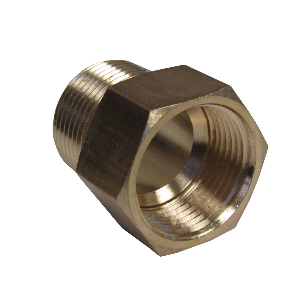 1" NPT Female X 1" BSPP Male Brass Adapter (FNPT X BSPP)