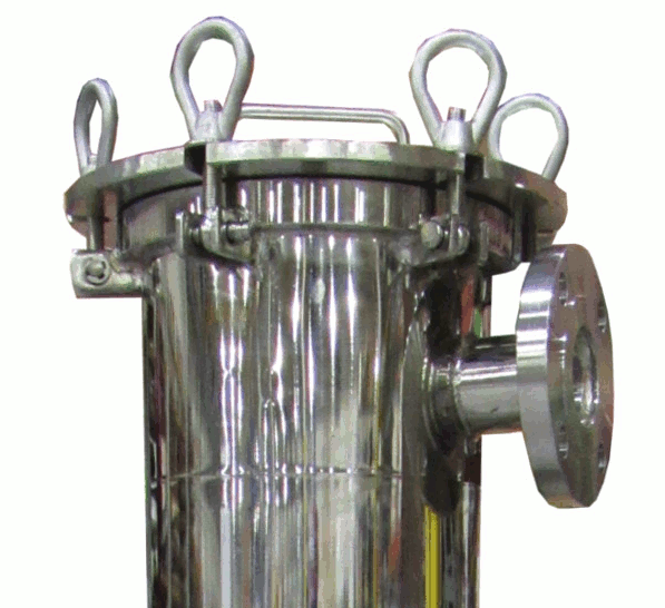 #2 Stainless Steel Bag Filter Housing, 2" Flange In/Side Out