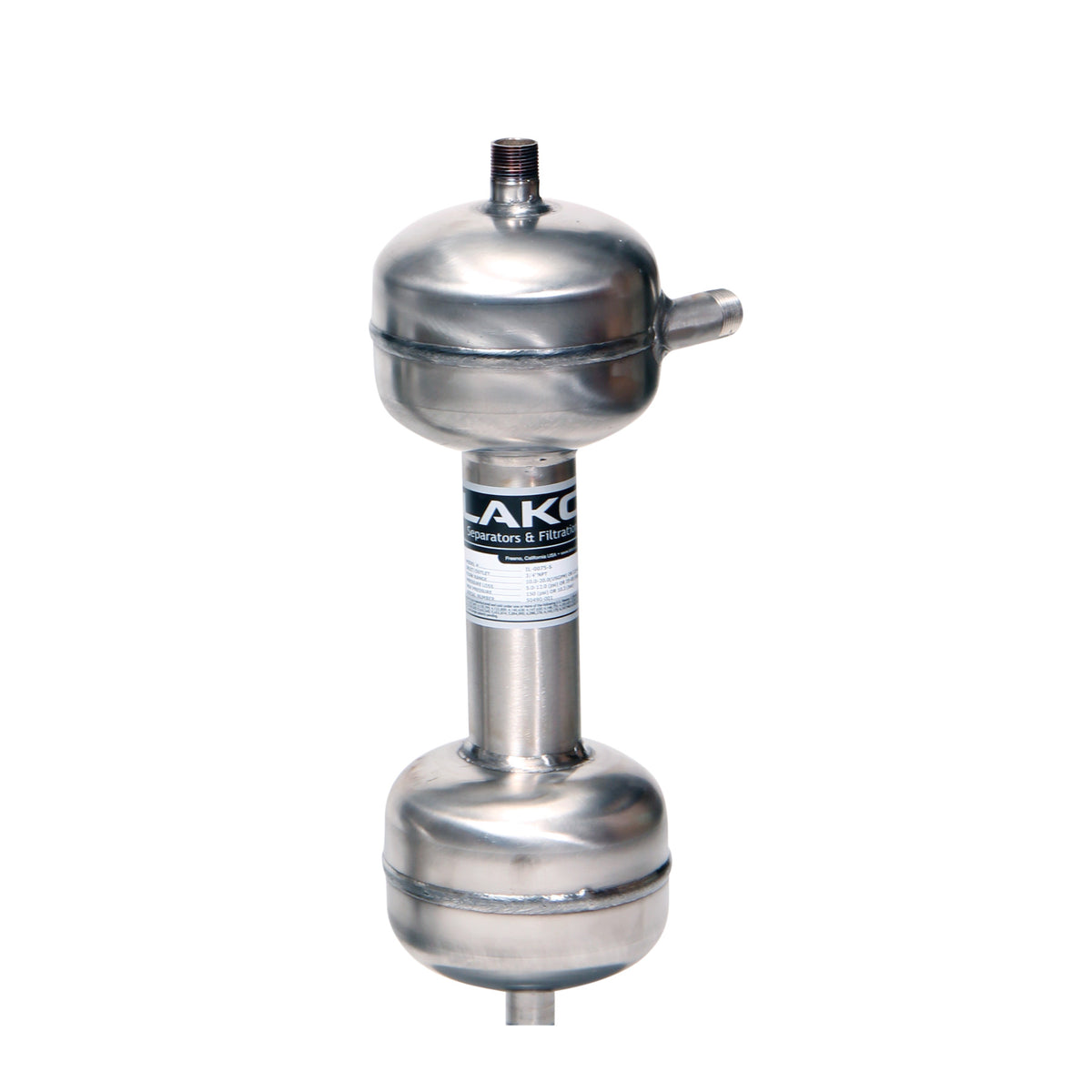 Lakos ILS-0037 Centrifugal Separator (Stainless Steel), 3-6 GPM