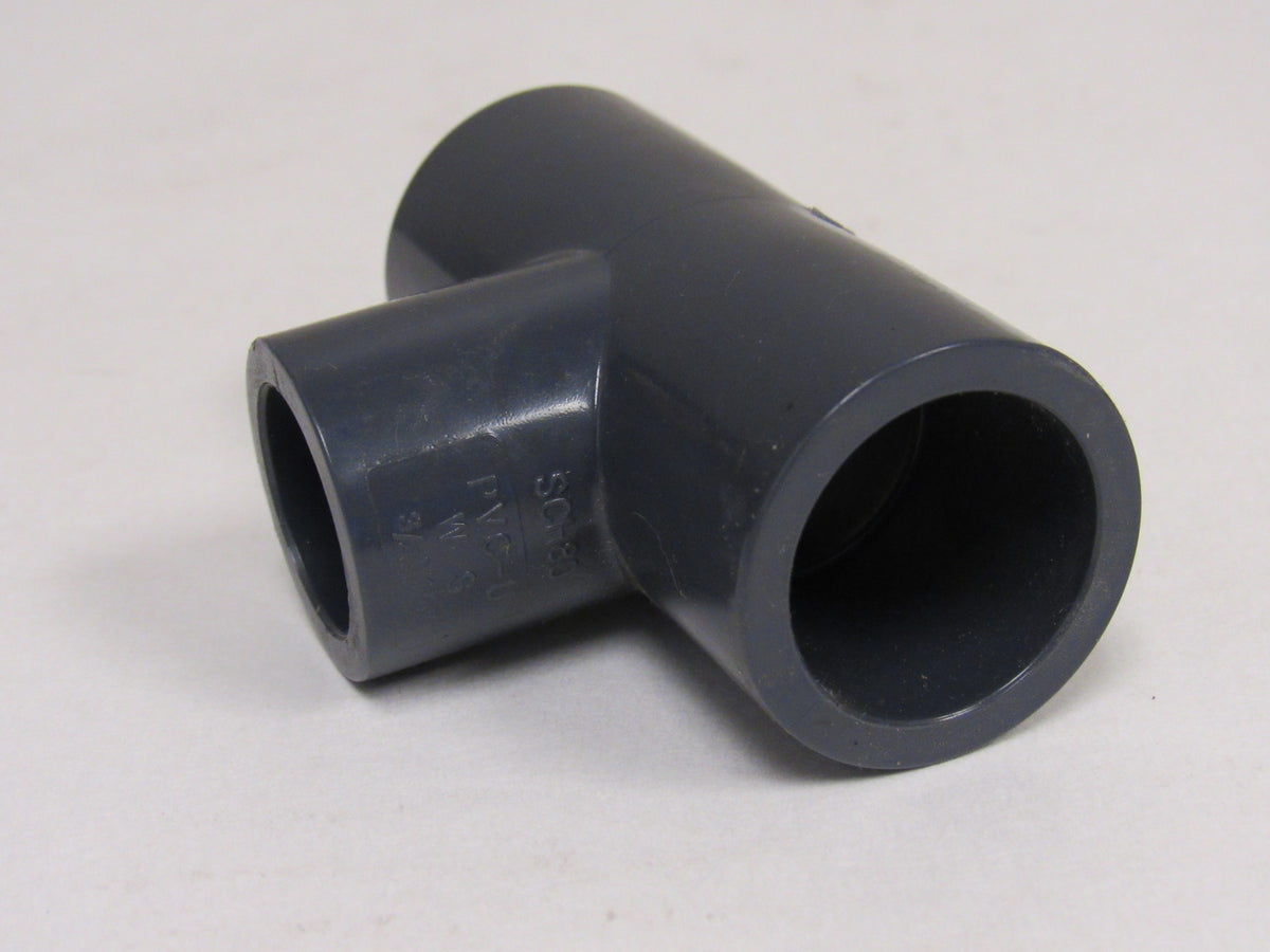 2" x 2" x 1.5" Sch 80 PVC Reducer Tee - Socket, NSF Compliant