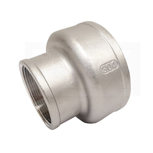 3" x 2" NPT 304 Stainless Steel Reducer Coupling, Class 150