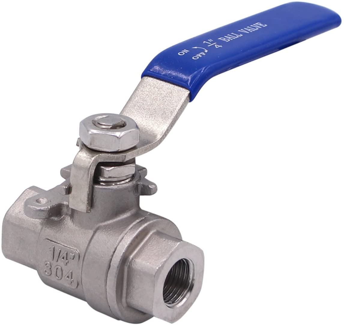 1/4" Full Port Ball Valve - 2-Piece, 304 Stainless Steel, NPT